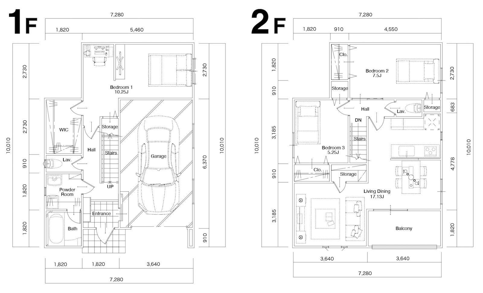 3LDK+ガレージ。家族で住める「くつろぎ」と「遊びの空間」を備えたプラン | GARAGE STYLE.COM by Green bell